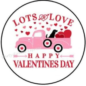 30 Pcs 1.5" Inch Happy Valentine's Day Truck Stickers - Valentines Truck Stickers - Happy Valentine Stickers Envelope Seals Labels - D #AA61RK