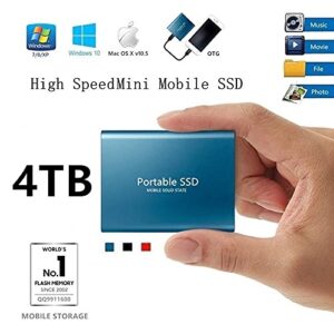 AOOF High Speed SSD Mobile Hard Disk 500GB 1TB 2TB 4TB 6TB 8TB 2TB. Blue