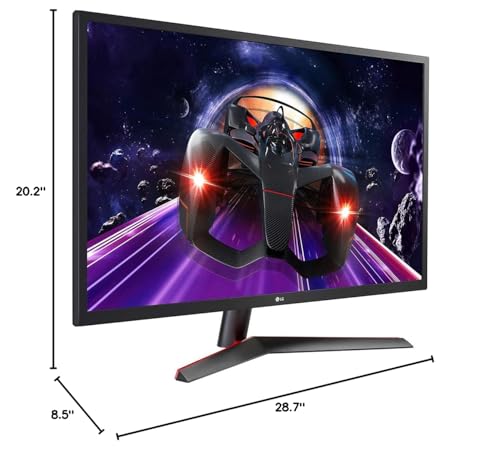 LG 32MP60G-B 31.5" Full HD 1920x1080p 16:9 1ms AMD FreeSync IPS Monitor Bundle with Deco Gear Mechanical Gaming Keyboard and 2X Deco Gear 6FT 4K HDMI 2.0 Cable