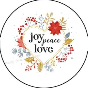 30 Pcs 1.5" Inch Love Peace Joy Heart Flowers Stickers - Flower Stickers - Joy Stickers Envelope Seals Labels - D #AA61RK