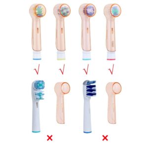 8 Pcs Electric Toothbrush Cover Compatible with Oral B Rotating Replacement Heads, Iteryn Toothbrush Cap Convenient for Travel, Toothbrush Accessories to Keep Dust Away for Better Health- Amber