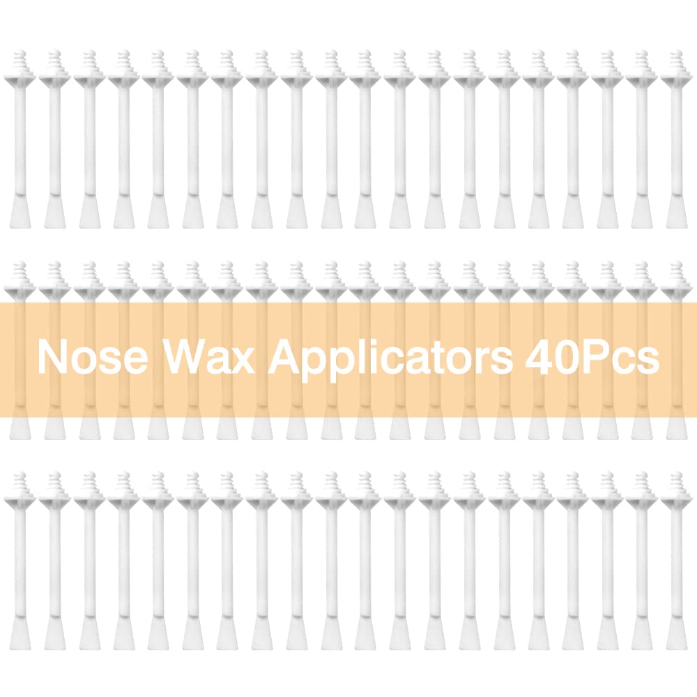 40 Pcs Nose Wax Sticks Nose Waxing Applicators for Nose Hair Remover Wax Applicator Nose Wax Kit Accessories for Nostril Nasal Cleaning Ear Hair Removal for Men Women