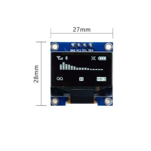 2PCS 0.96" 7 PIN OLED Display 128 x 64 SSD1306 I2C Screen Driver 128x32 3.3V ~ 4.2V for Ledger Nano S (White Light Font)