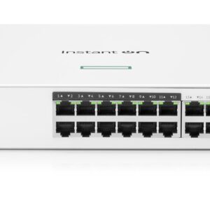 HPE Networking Instant On Switch Series 1830 24-Port Gb Smart-Managed Layer 2 Ethernet Switch with PoE | 24x 1G | 2X SFP | 12x CL4 PoE (195W) | Fan-Less | US Cord (JL813A#ABA)