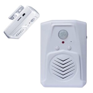 pir motion sensor activated sound player speaker with usb cable, download your own mp3 audio files to play speech, music or sound effects (white)