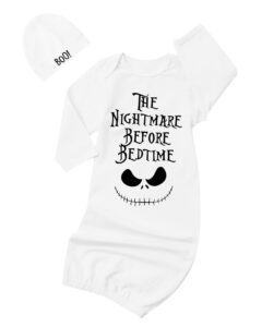 newborn boy christmas outfit baby coming home outfit (nightmare, 0-3 months)