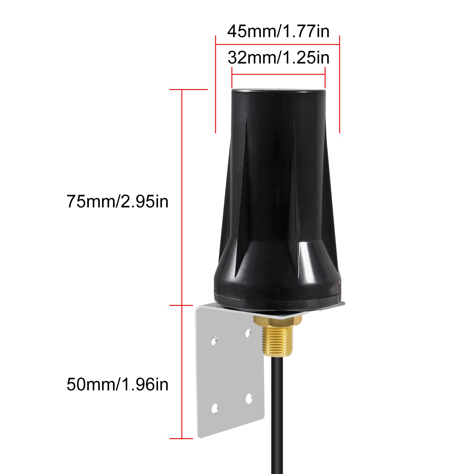 4G LTE Outdoor Wall Mount Waterproof Trail Camera Antenna SMA Male Wall Mount Antenna Compatible with Mobile Sprint 4G LTE Router Gateway Modem Cellular Hunting Camera Outdoor Mobile Security Camera