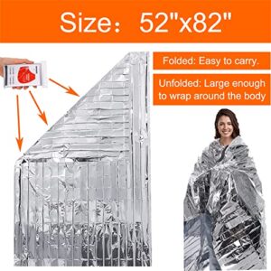 Essenhome 30 Pcs Emergency Mylar Thermal Blanket,fire Blanket,Gigantic Space Blanket 82 * 52 in. Marathons and Car Use