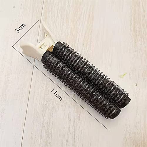 3PCS Natural Fluffy Hair Clip, Lazy DIY Styling Curling Tools, Hair Roots Self-Grip Hair Clips(Black)