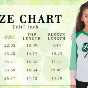 Toddler St Patricks Day Shirt Boy Girl Irish Lucky Charm Clover T-Shirt Cute Shamrock Graphic 3/4 Raglan Sleeve Tee Top