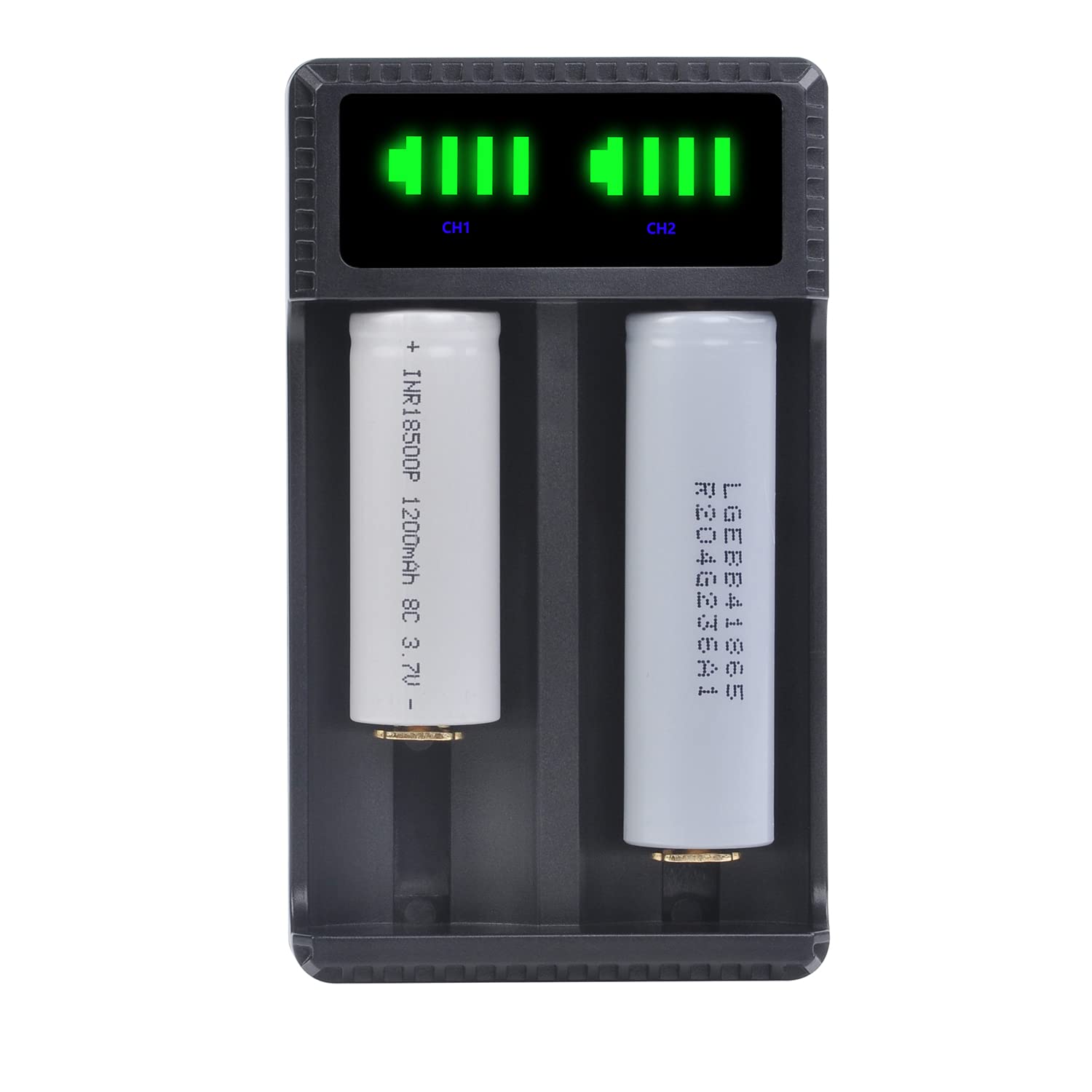 PowerTrust LED Universal Battery Charger for 21700 26650 22650 18650 18490 18350 17670 17500 16340 14500 10440 Rechargeable Batteries