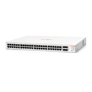 HPE Networking Instant On Switch Series 1830 48-Port Gb Smart-Managed Layer 2 Ethernet Switch | 48x 1G | 4X SFP | Fan-Less | US Cord (JL814A#ABA)