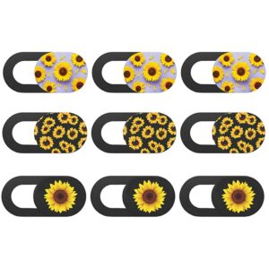 solustre 9 pcs camera cover smartphone lens cover webcam cover privacy cover webcam lens cover tablet camera lid webcam lid webcam slider tableta con pantalla tabletd sunflower computer abs