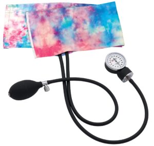 prestige medical premium adult aneroid sphygmomanometer, tie dye cotton candy sky