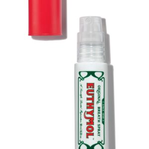 [Euthymol] Original Breath Spray, 10mL (1-Count) | Euthymol Original Toothpaste Flavor Mouth Spray Pump for Bad Breath | Portable Travel Essentials Oral Care Treatment for Freshening Breath