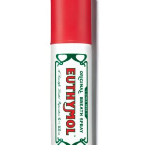 [Euthymol] Original Breath Spray, 10mL (1-Count) | Euthymol Original Toothpaste Flavor Mouth Spray Pump for Bad Breath | Portable Travel Essentials Oral Care Treatment for Freshening Breath