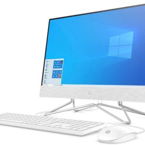 HP 22-Inch Full HD WLED All-in-One PC, Intel Celeron G5900T Dual-Core Processor, 16GB DDR4 RAM, 512GB PCIe NVMe M.2 SSD, Webcam, DVD-RW, Mouse & Keyboard Combo, Windows 10 Home, White