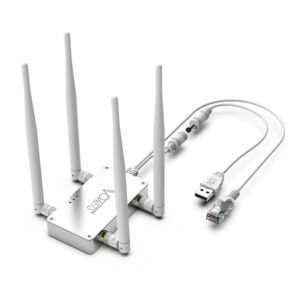 Vonets VBG1200 2.4GHz/5GHz Mini WiFi Bridge Ethernet/Wireless Repeater/Router/WiFi Signal Range Extender Industrial Powered by DC/USB with 1 RJ45 Male for DVR IP Camera