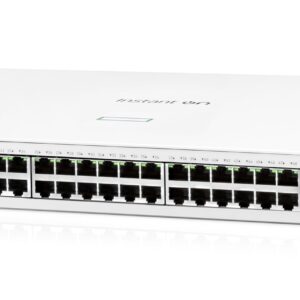 HPE Networking Instant On Switch Series 1830 48-Port Gb Smart-Managed Layer 2 Ethernet Switch | 48x 1G | 4X SFP | Fan-Less | US Cord (JL814A#ABA)