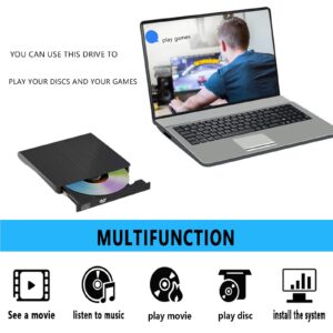 External CD Drive Portable Drive USB3.0 Portable Drive Can Read DVD/CD is Suitable External CD/DVD Drive for Laptop/Desktop/Windows10/8/7/XP