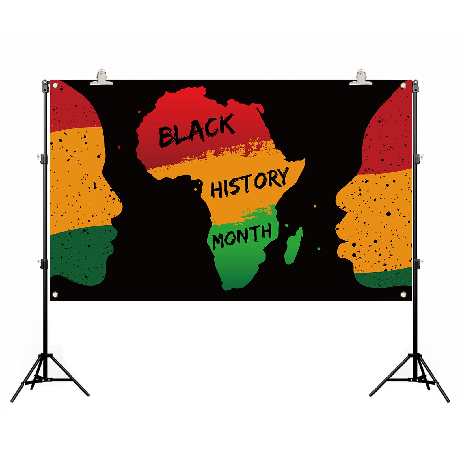 Black History Month Backdrop Black History Month Banner Black History Month Poster Pan African Juneteenth Decoration and Supplies for Home