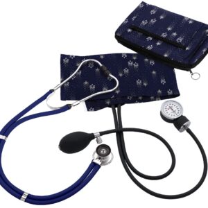 Prestige Medical Aneroid Sphygmomanometer/Sprague-Rappaport Kit, Shooting Stars Navy