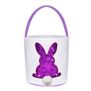 easter bunny basket bags rabbit canvas toys bucket tote storage gifts candies handbag for kids