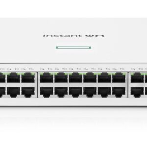 HPE Networking Instant On Switch Series 1830 48-Port Gb Smart-Managed Layer 2 Ethernet Switch | 48x 1G | 4X SFP | Fan-Less | US Cord (JL814A#ABA)