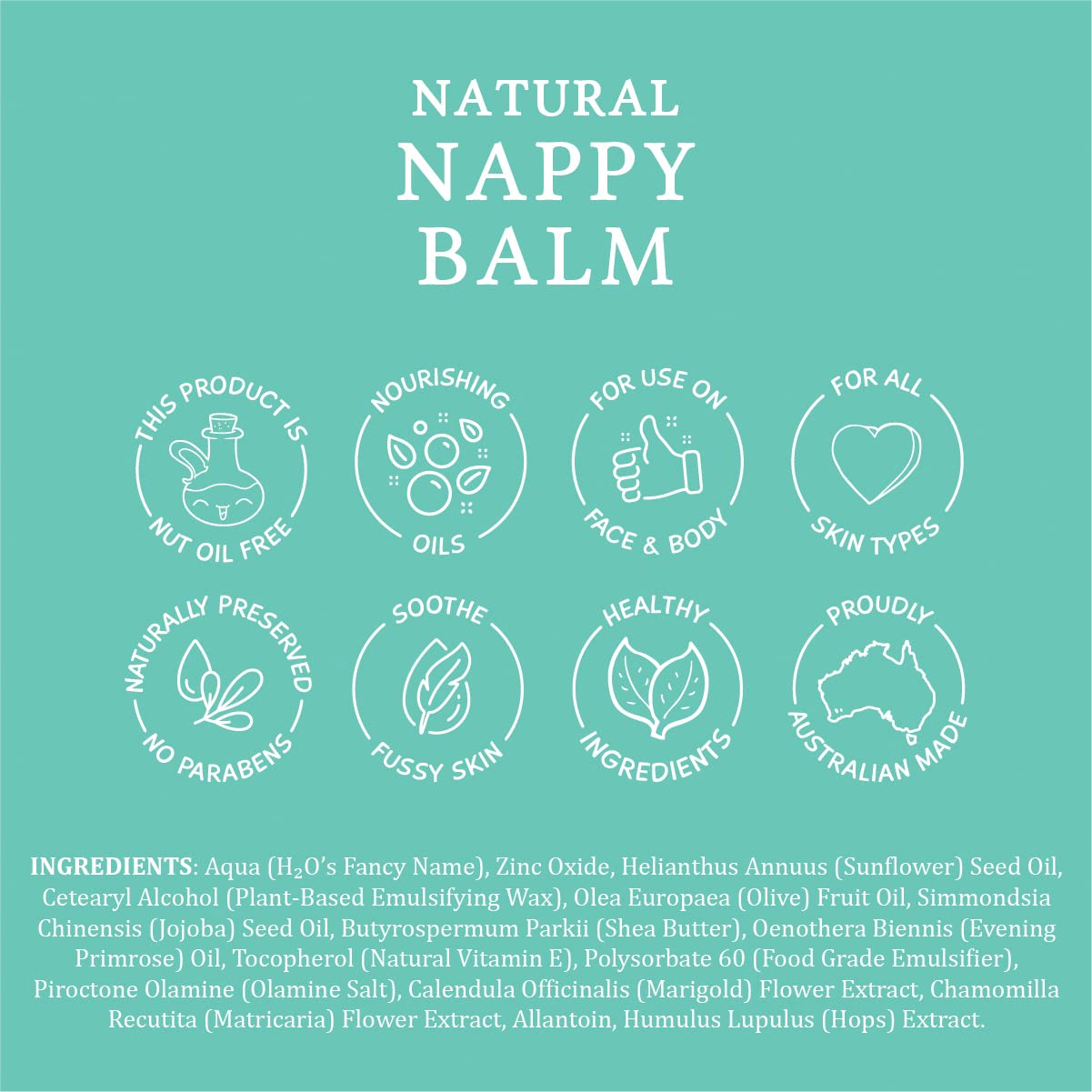 MooGoo Nappy Balm - A naturally gentle diaper cream for sensitive baby skin - Soothing cream with shea butter, zinc & jojoba oil - Barrier cream to soothe & help prevent irritation