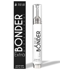 lash bonder for eyelash extensions by stacy lash /0.50fl.oz./15ml/reduces lash extension glue fumes/super sealer/lash tech supplies/lash primer aid/professional use