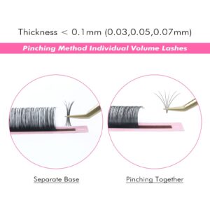 ALLOVE Eyelash Extension Classic Lash Extensions 0.15 D Curl 8-15mm Mixed Tray Premium Silk Individual Volume Lash Extensions Lash Trays for Lash Extensions Supplies Single Eyelash Extensions