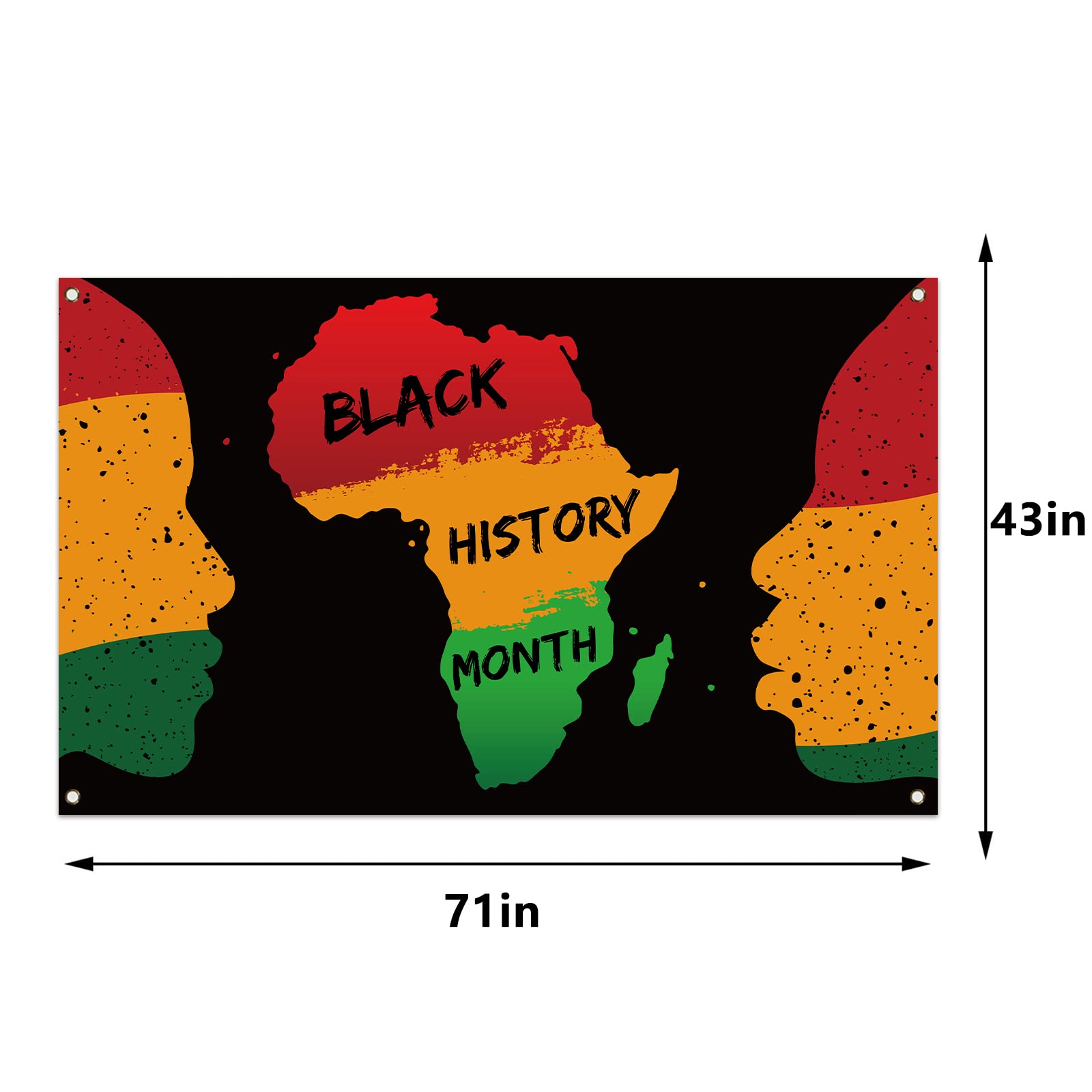 Black History Month Backdrop Black History Month Banner Black History Month Poster Pan African Juneteenth Decoration and Supplies for Home