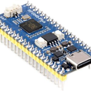 waveshare RP2040-Plus Board with Pre-Soldered Header, Pico-Like MCU Board Based on Raspberry Pi RP2040, Dual-Core Arm Cortex M0+ Processor Onboard 4MB Flash,USB-C Connector,Recharge Header,etc