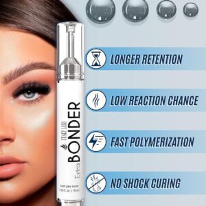 Lash Bonder for Eyelash Extensions by Stacy Lash /0.50fl.oz./15ml/Reduces Lash Extension Glue Fumes/Super Sealer/Lash Tech Supplies/Lash Primer Aid/Professional Use