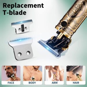 VOTMONI Professional Adjustable T Wide Replacement Clippers Blades T Liner Blades replacement Detachable T-Blade Replacement Blade for Detailer Trimmer Zero Gapped Blades