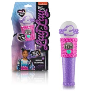 that girl lay lay musical toy microphone with lights and sounds, perform along with the theme song