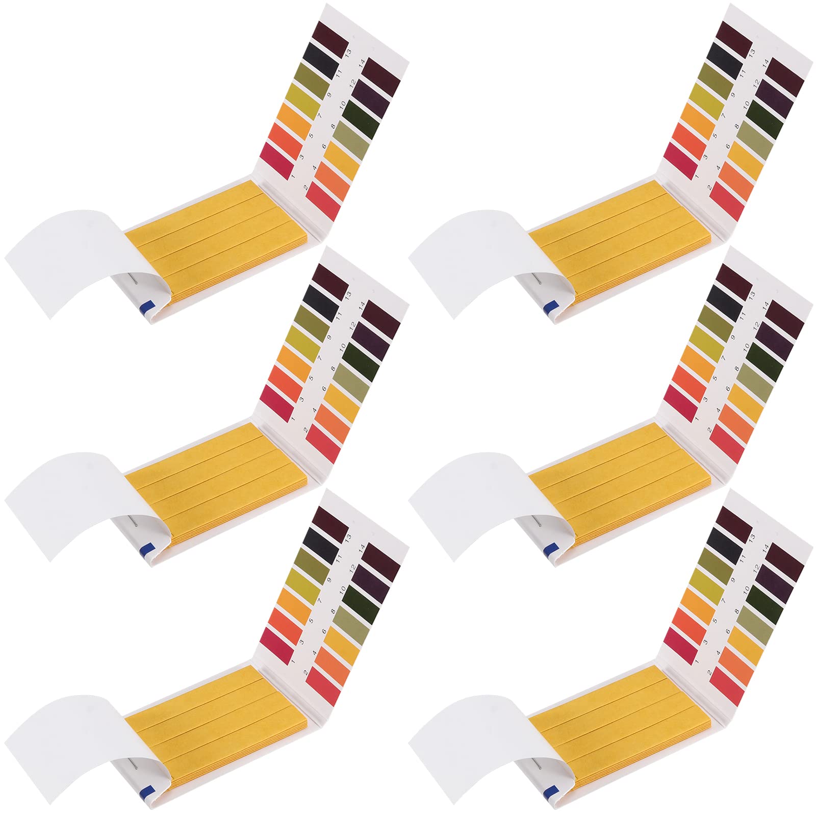 MUKCHAP 6 Pack 480 Strips pH Test Strips, pH 1-14 Paper Test Strips, Litmus Paper pH Test Strips Universal pH Balance Test Strips for Urine, Saliva, Drinking Water, Soil, Diet pH Monitoring