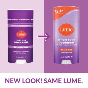 Lume Smooth Solid Stick - 2.6 Ounce (Lavender Sage)