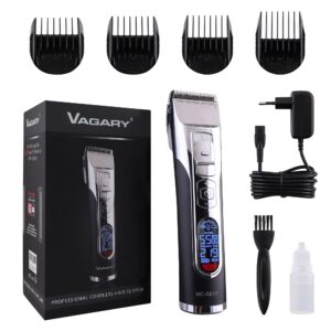 vagary vg-5817 hair clippers for men professional, titanium-coated ceramic blade cordless trimmer men cutting kit barbers haircut electric grooming machine