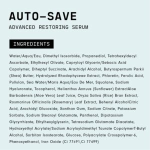 Versed Auto-Save Advanced Restoring Face Serum - Natural Microalgae Firms and Lifts Skin - Powerful Antioxidant Vitamin C Skin Serum to Restore and Protect From Free Radical Damage - Vegan (1 fl oz)