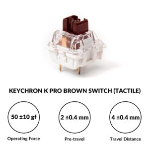 Keychron V1 75% Wired Mechanical Keyboard, QMK/VIA Programmable, Hot-swappable K Pro Brown Switches, Compatible with Mac Windows Linux - Carbon Black