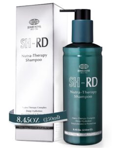 sh-rd nutra-therapy shampoo for dry damaged hair | protein shampoo reduces split ends | moisturizes frizzy hair | suitable for color-treated, bleached hair - 8.45oz/250ml