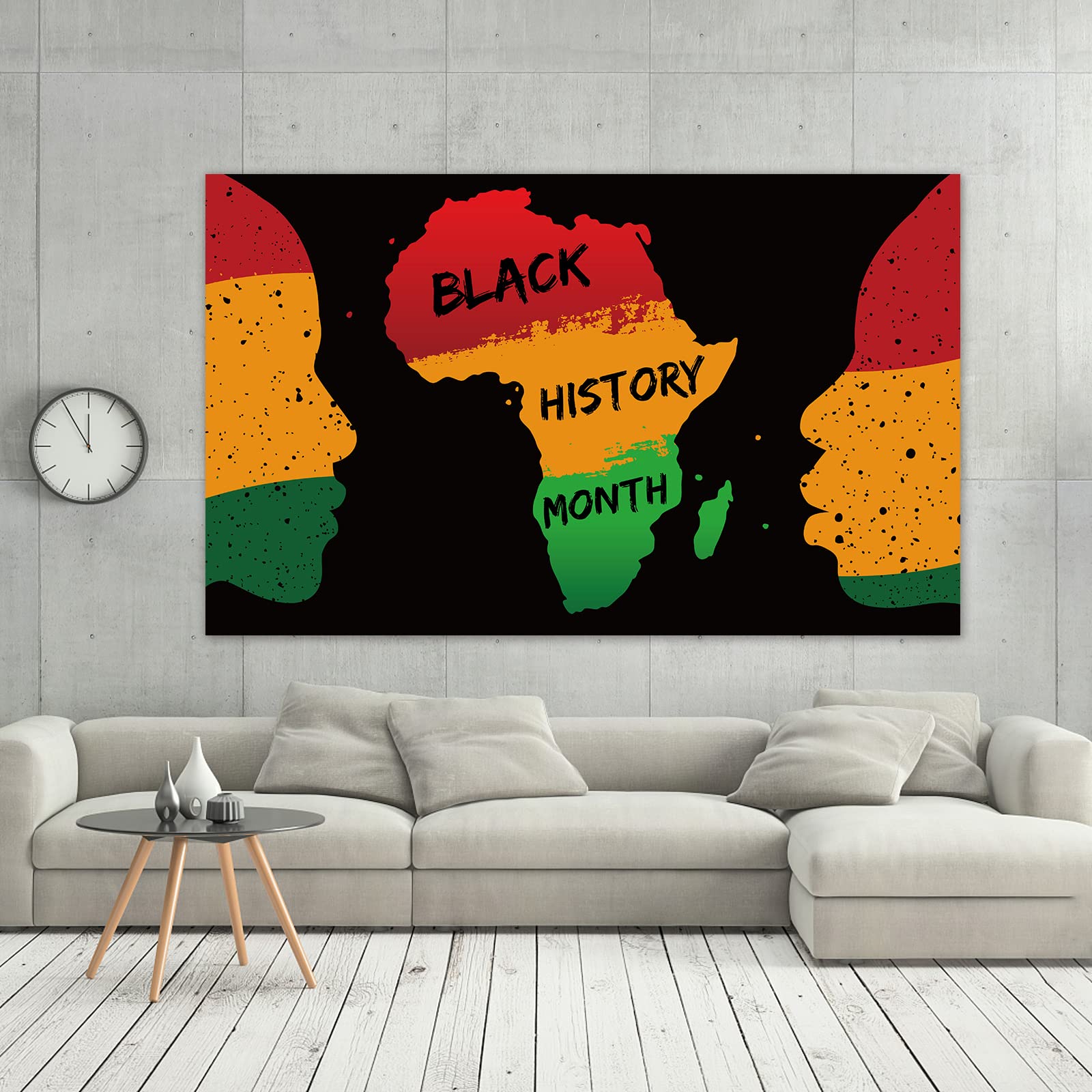 Black History Month Backdrop Black History Month Banner Black History Month Poster Pan African Juneteenth Decoration and Supplies for Home