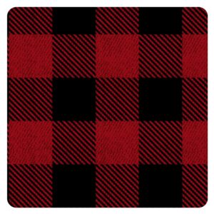 BapronBaby Flutter Red Buffalo Plaid Bapron - No Neck Tie Safer Bib for Baby & Toddler - Soft Waterproof Stain Resistant - Machine Washable - Sz Baby/Toddler 6m-3T