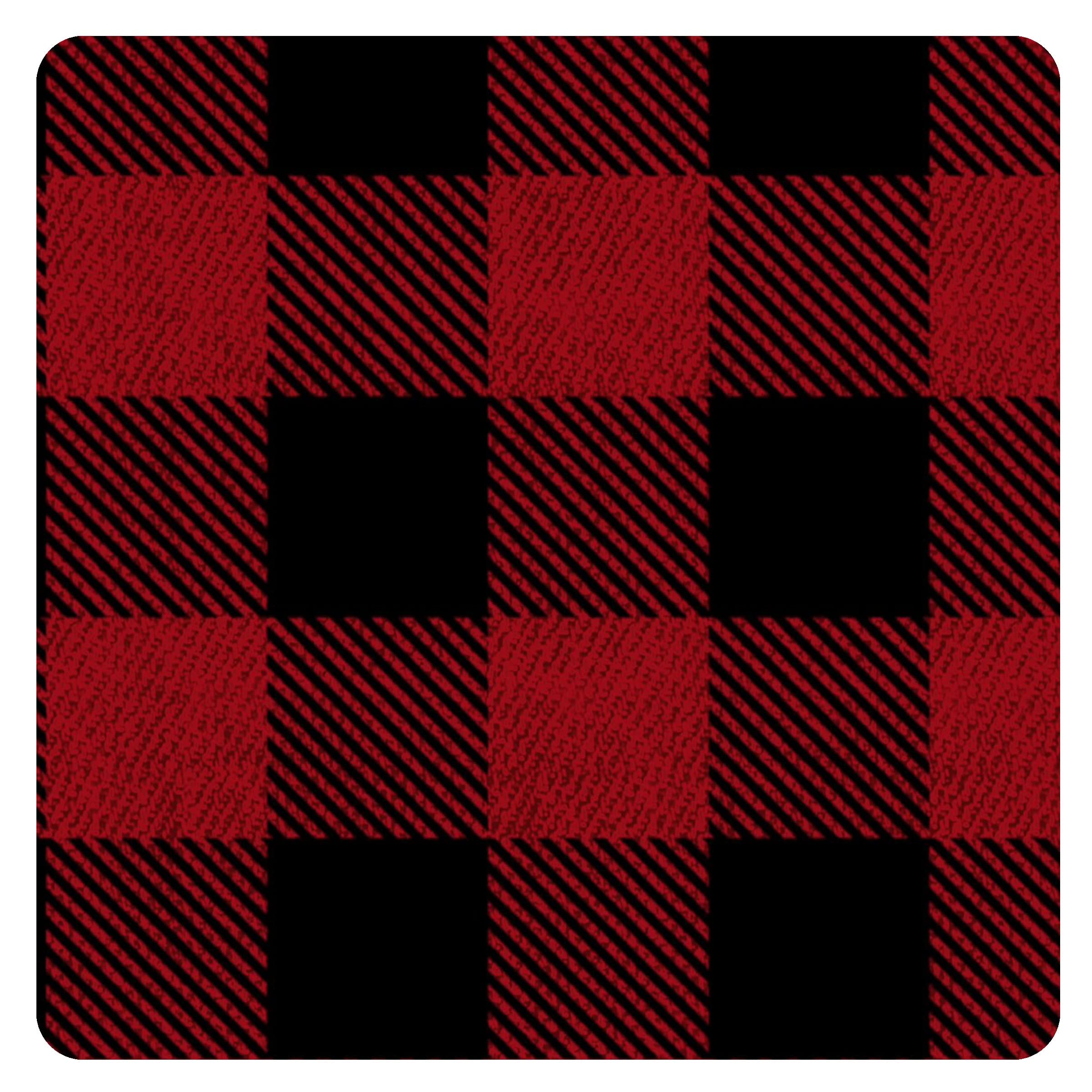 BapronBaby Flutter Red Buffalo Plaid Bapron - No Neck Tie Safer Bib for Baby & Toddler - Soft Waterproof Stain Resistant - Machine Washable - Sz Baby/Toddler 6m-3T