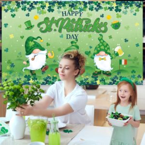 Happy St. Patrick's Day Decorations Green Photo Background for Irish Luck Day St Patricks Day Backdrop for Photography Photo Booth St Patricks Day Fabric Banner Shamrock Rustic Banner Prop, 6 x 4 ft