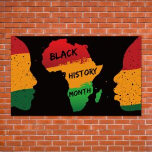 Black History Month Backdrop Black History Month Banner Black History Month Poster Pan African Juneteenth Decoration and Supplies for Home