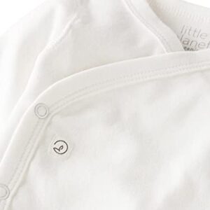 little planet by carter's unisex-baby 3-pack Short Sleeve Bodysuits made with Organic Cotton, Light Cream, 24 Months