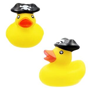 The Dreidel Company St. Patrick's Pirate Rubber Duck Toy Duckies for Kids, Bath Birthday Projects Gifts Baby Showers Classroom Summer Beach and Pool Activity Party Favors, 2" (12-Pack)