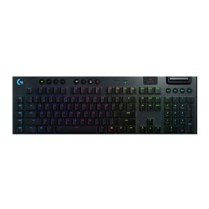 Logitech G915 LIGHTSPEED Wireless RGB Mechanical Gaming Keyboard (GL Tactile) Bundle with Webcam, Wireless Gaming Mouse, Gaming Headset, and 4-Port USB 3.0 Hub (5 Items)